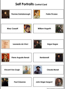 Famous Artists Self Portraits and Biographies | Montessori123 ...