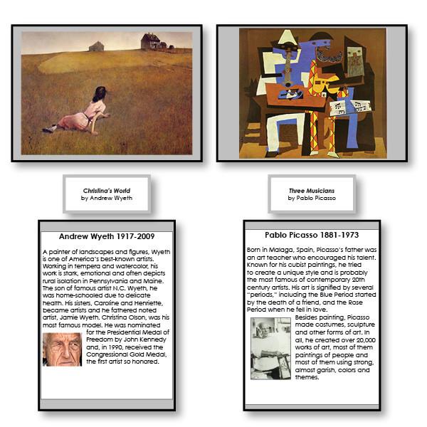 Famous Paintings with Artist Biographies Set 1 | Montessori123 ...