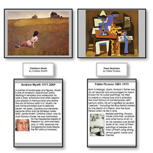 Famous Paintings with Artist Biographies Set 1 | Montessori123 ...