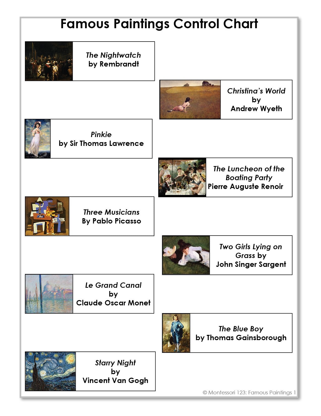 Art Montessori Materials | Montessori123 | Learning Cards — Montessori 123