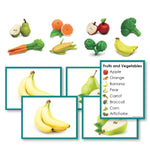 Fruits and Vegetables Toddler Cards with Objects | Montessori123 ...