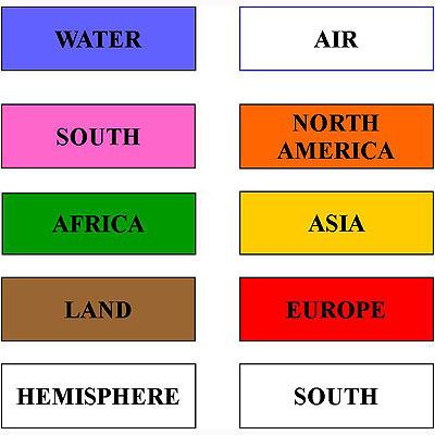 Beginning Labels for the Globe and World Puzzle Map | Montessori123 ...