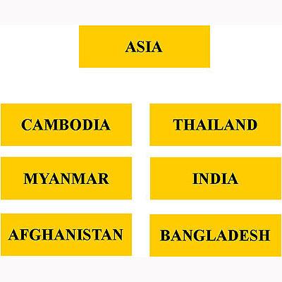 Labels for Countries and Waterways of Asia | Level 1 | Montessori123 ...