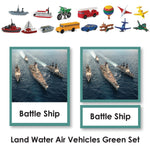 Land, Water or Air Vehicles 3-Part Cards with Objects | Montessori123 ...