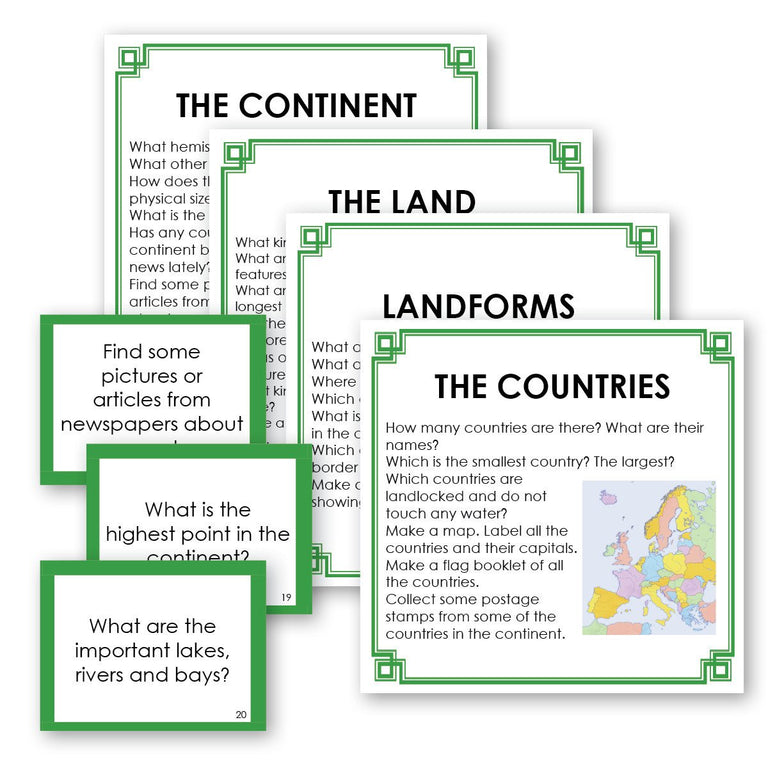 Geography Montessori Materials | Montessori123 | Learning Cards ...
