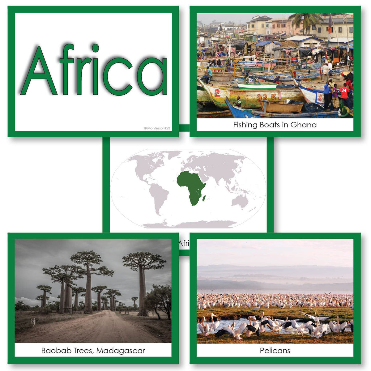 Image Folder of the Continent Africa | Montessori123 | Primary ...