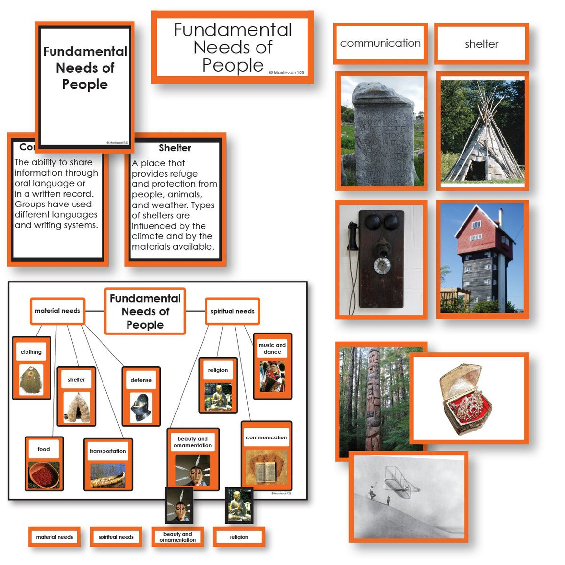 Fundamental Needs | Montessori123 | Learning Cards — Montessori 123