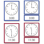 Telling Time Card Set Complete Clock Set,3-Part Cards | Montessori123 ...
