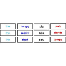 Jumbo Grammar Word Cards for the Farm | Montessori123 — Montessori 123