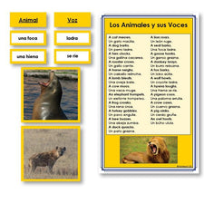 Spanish Animals & Voices Vocabulary Sorting Cards | Montessori123 ...