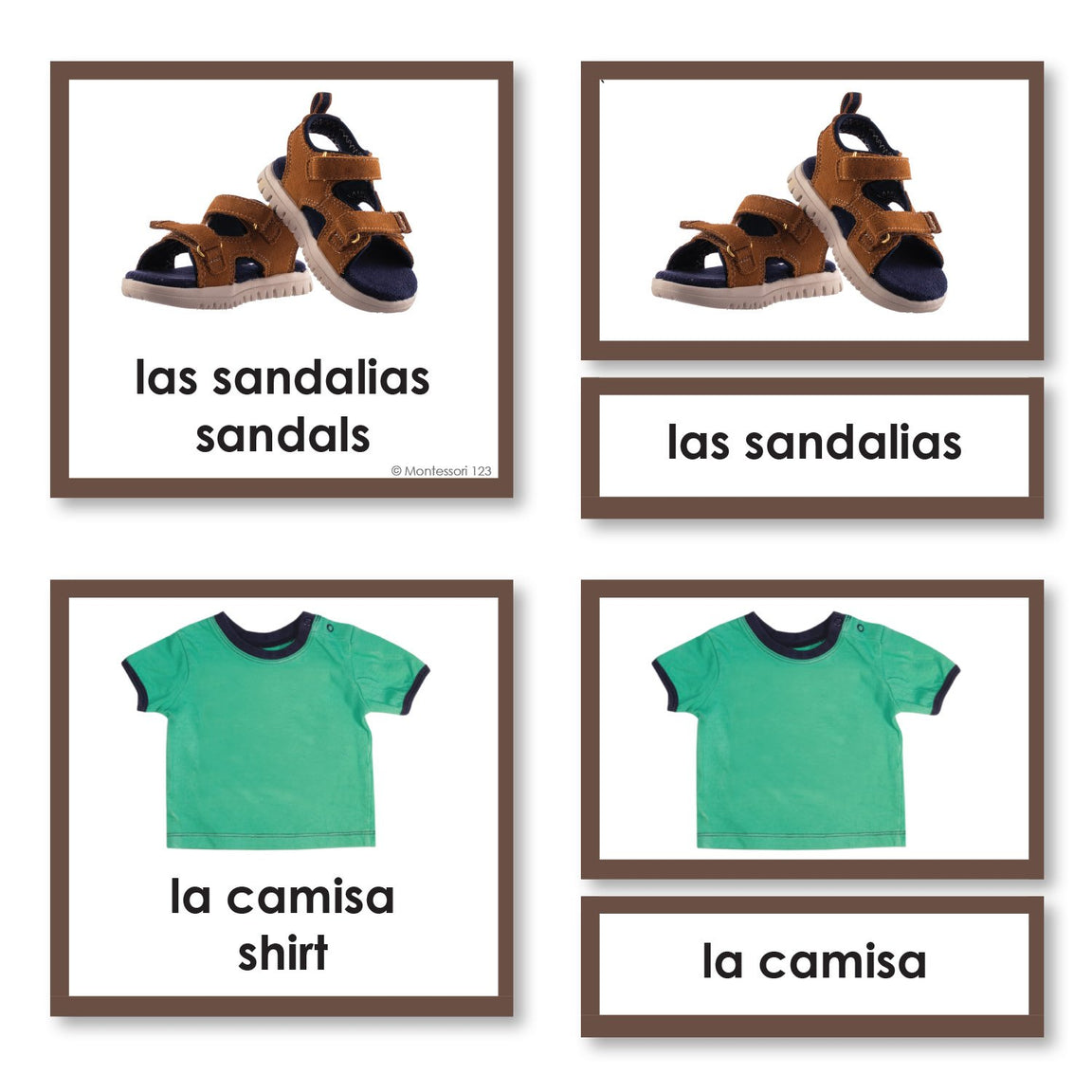 Spanish Montessori Materials | Montessori123 | Learning Cards ...