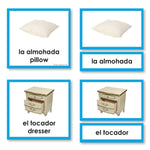 Spanish Language Things Found in a Bedroom Cards | Montessori123 ...