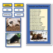 Animals and Their Homes Vocabulary Sorting Cards | Montessori123 ...