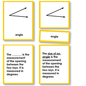 Geometry Angles 3-Part Cards with Definitions | Montessori123 ...