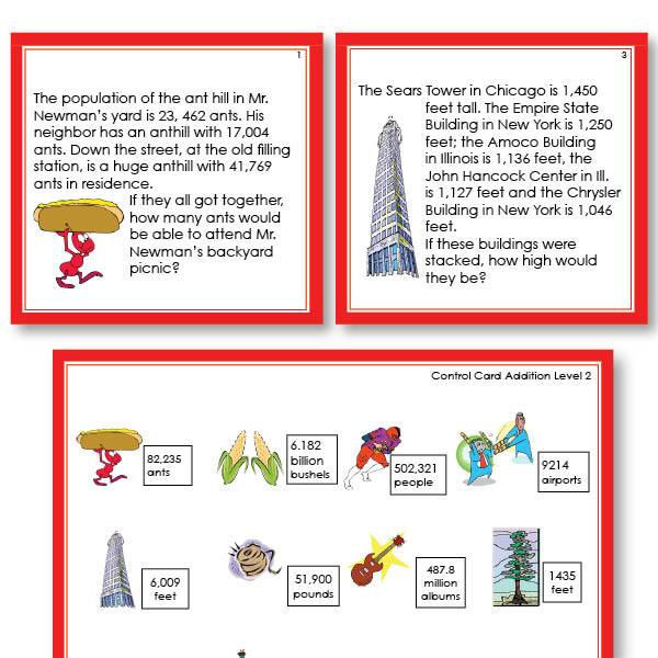 Math Word Problems for Addition Level 2 | Montessori123 — Montessori 123