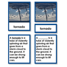 Weather & Natural Disasters 3-Part Cards & Definitions | Montessori123 ...