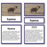 Zoology "Who Am I?" 3-Part Cards | Mammals Set 1 | Montessori123 ...